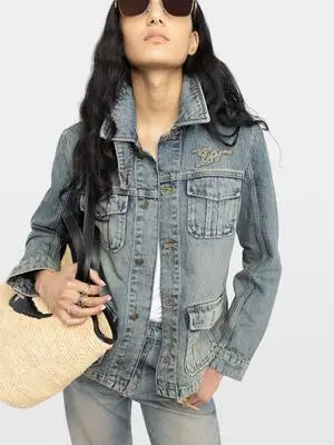 Zadig&Voltaire Lienna Denim Jacket - Light Blue