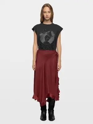 Zadig&Voltaire Asymmetrical Skirt - Cherry
