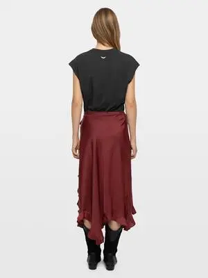 Zadig&Voltaire Asymmetrical Skirt - Cherry