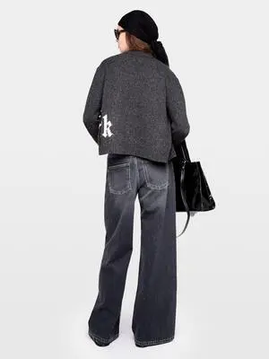Zadig&Voltaire Masy Merino Wool Cardigan - Anthracite