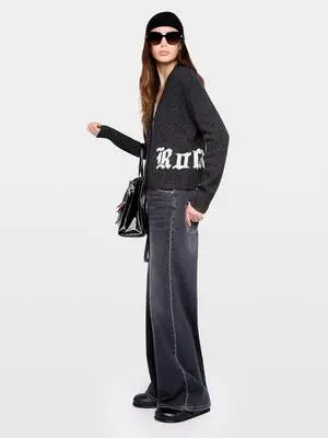 Zadig&Voltaire Masy Merino Wool Cardigan - Anthracite