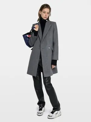 Zadig&Voltaire Mid-length Wool Blend Pea Coat