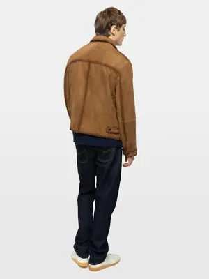 Zadig&Voltaire Loumy Suede Leather Jacket - Cognac
