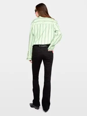 Zadig&Voltaire Morning Striped Cotton Shirt - Anis