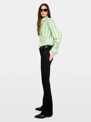 Zadig&Voltaire Morning Striped Cotton Shirt - Anis