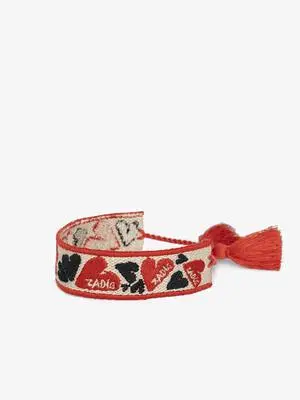 Zadig&Voltaire Woven Heart Bracelet With Tassels - Flash