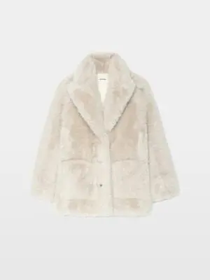 Zadig&Voltaire Fleur Faux Fur Coat - Ecru