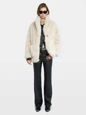 Zadig&Voltaire Fleur Faux Fur Mid-length Coat