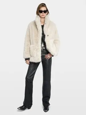 Zadig&Voltaire Fleur Faux Fur Mid-length Coat