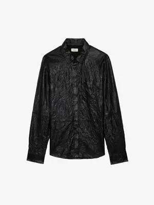 Zadig&Voltaire Serge Leather Shirt - Black