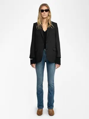 Zadig&Voltaire Viva Strass Star Blazer - Black