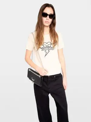 Zadig&Voltaire Idal Cashmere Sweater With Rhinestones - Eggshell