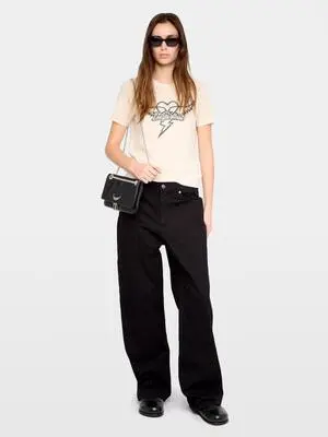 Zadig&Voltaire Idal Cashmere Sweater With Rhinestones - Eggshell