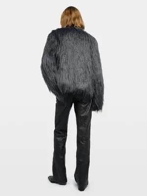 Zadig&Voltaire Freddie Curly Faux Fur Coat - Anthracite