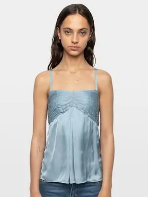 Zadig&Voltaire Cippie Satin Camisole - Sky