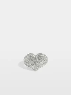 Zadig&Voltaire Heartbreaker Strass Ring - Shiny Silver