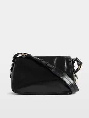 Zadig&Voltaire Le Zouzou Vintage Patent Leather Bag - Black