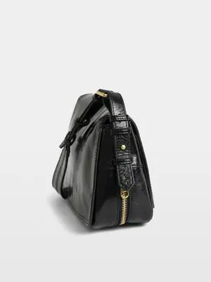 Zadig&Voltaire Le Zouzou Vintage Patent Leather Bag - Black