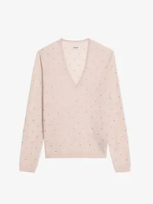 Zadig&Voltaire Rivy Embellished Feather Cashmere Sweater