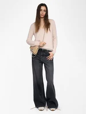 Zadig&Voltaire Rivy Embellished Feather Cashmere Sweater