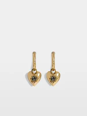 Zadig&Voltaire Heartbreaker Hoop Earrings - Shiny Gold