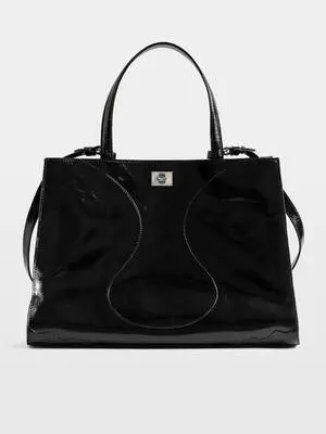 Zadig&Voltaire Vintage Patent Leather Bag With Magnetic Closure - Black