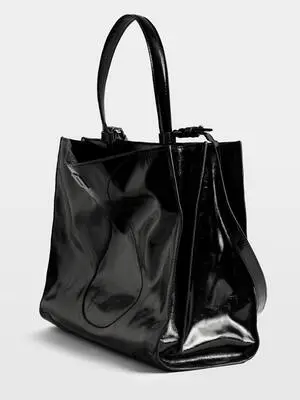 Zadig&Voltaire Vintage Patent Leather Bag With Magnetic Closure - Black