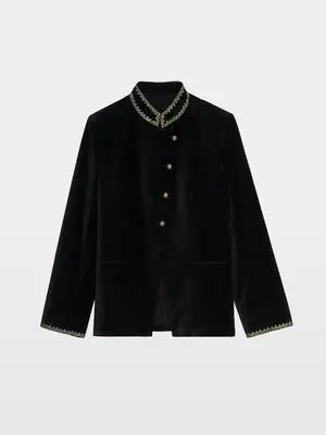 Zadig&Voltaire Verysa Velvet Blazer - Black