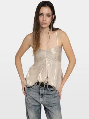 Zadig&Voltaire Cippie Satin Camisole - Gold