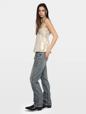 Zadig&Voltaire Cippie Satin Camisole - Gold