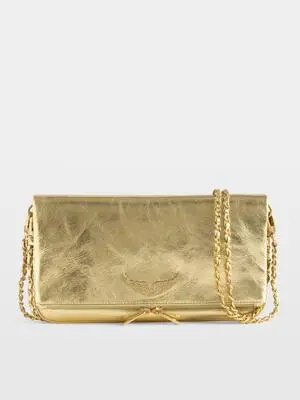 Zadig&Voltaire Rock Vintage Metal Clutch - Gold