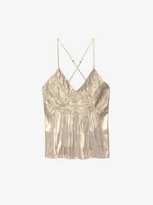 Zadig&Voltaire Cayonne Satin Camisole - Gold