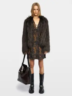 Zadig&Voltaire Ramela Snake Print Silk Mini Dress