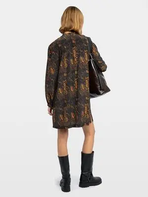 Zadig&Voltaire Ramela Snake Print Silk Mini Dress