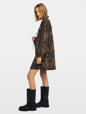 Zadig&Voltaire Ramela Snake Print Silk Mini Dress