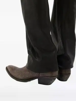 Versace Tigre Leather Texan Boots