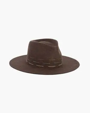 Eric Javits Storm Wool Felt Rocker Hat Brown Mix