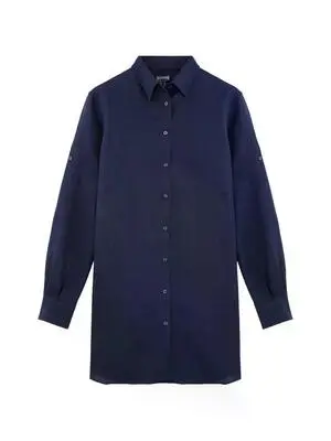 Vilebrequin Linen Mini Shirt Dress - Blue