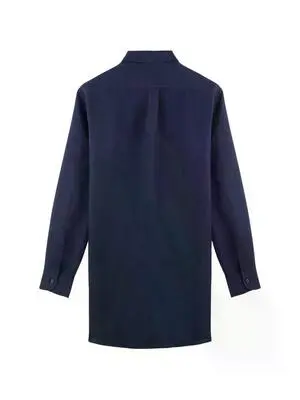 Vilebrequin Linen Mini Shirt Dress - Blue
