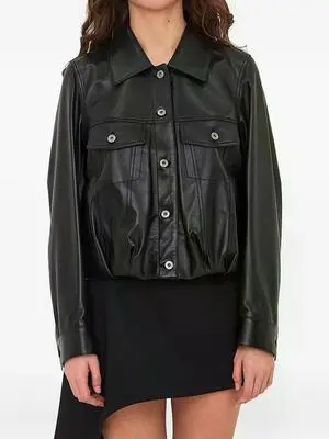 Loewe Cropped Button-up Jacket - Black