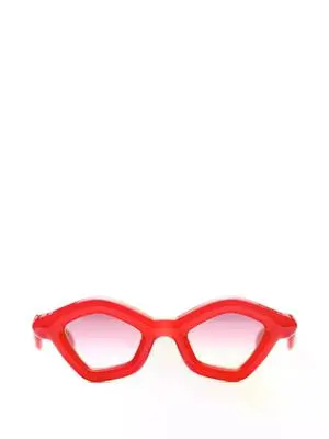 PALOCERAS Pebble Geometric-Frame Sunglasses Red