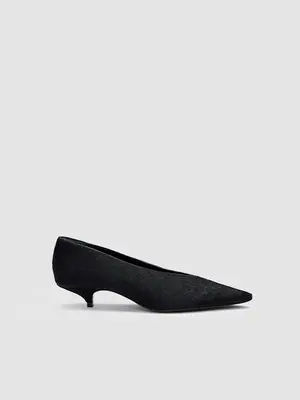 REFORMATION Calista Kitten Heel Pump - Black