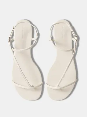 REFORMATION Pina Flat Sandal - Ivory