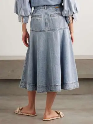 Zimmermann Denim Midi Skirt
