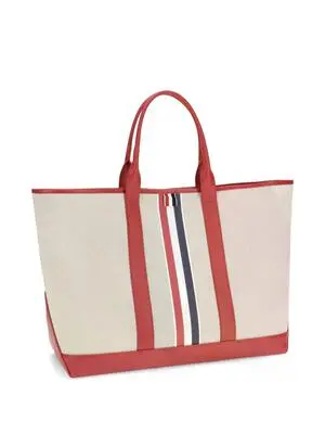 Thom Browne Striped Leather Handles Tote