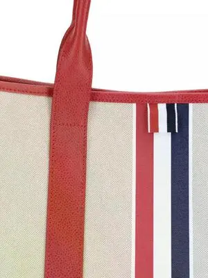 Thom Browne Striped Leather Handles Tote