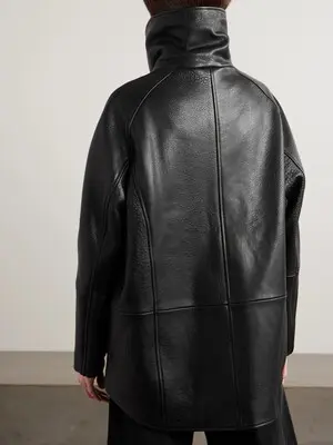 Nour Hammour Ansel Oversized Textured-leather Jacket