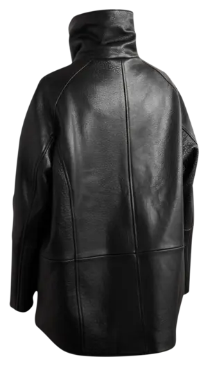 Nour Hammour Ansel Oversized Textured-leather Jacket
