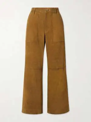 Polo Ralph Lauren Suede Straight-leg Pants - Tan