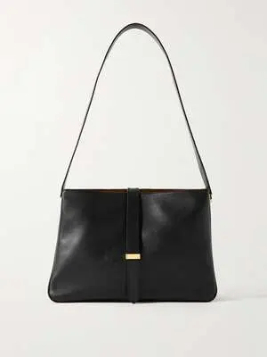 NILI LOTAN Jane Leather Shoulder Bag - Black